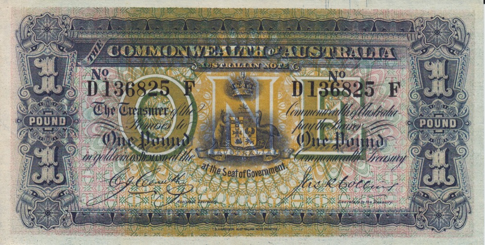 Australian One Pound Note 1918|World Banknotes & Coins Pictures | Old ...