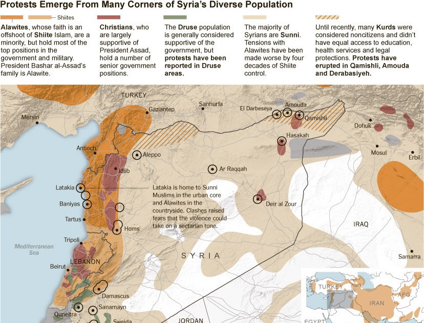 Syria's protest map ~ Irtiqa