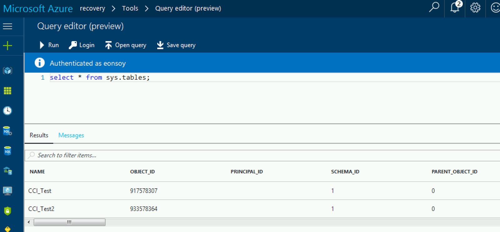 SQL Server Günlüğü: Microsoft Azure: Query Editor