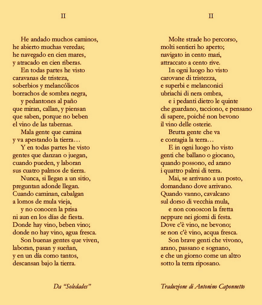 Caponnetto-Poesiaperta: Antonio Machado - «He andado muchos caminos ...