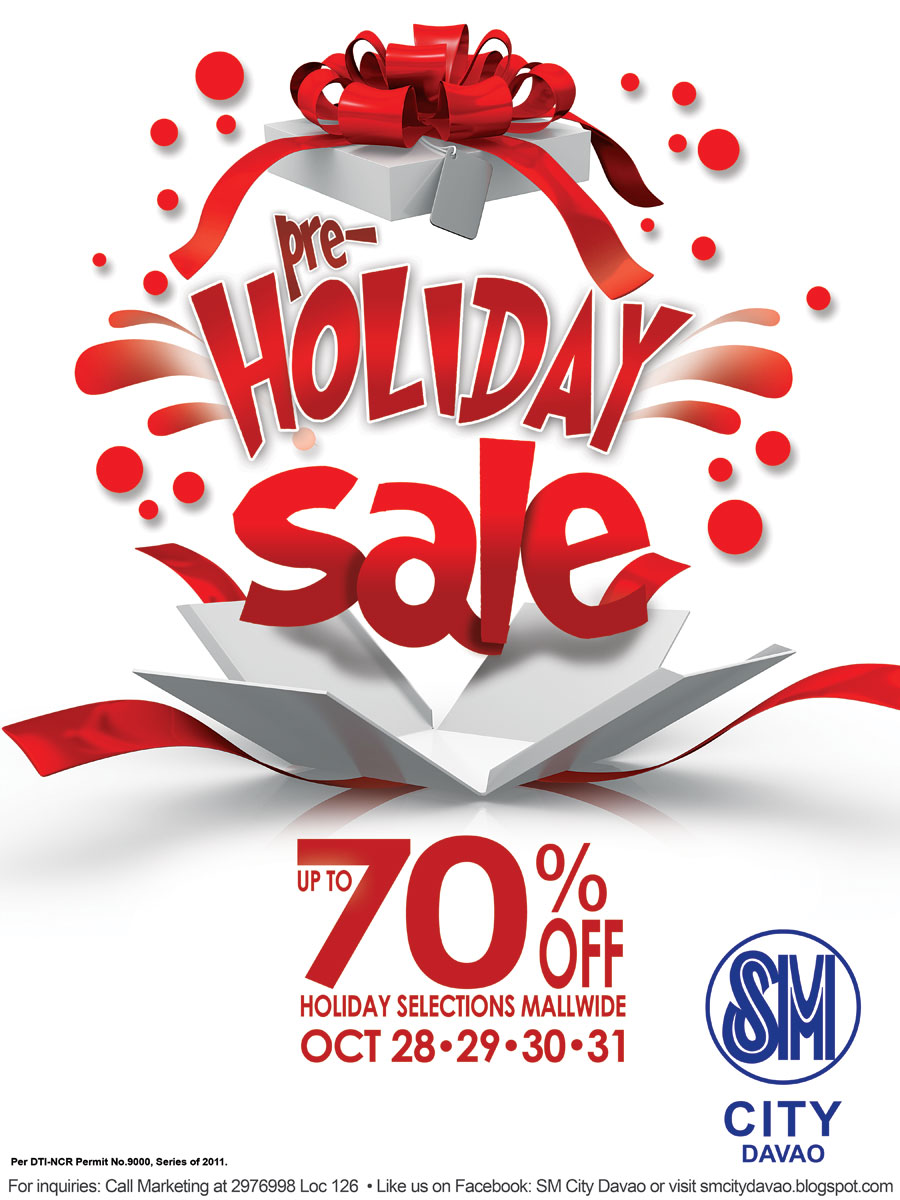 iLoveSMdavao: Pre-Holiday Sale at SM, Oct 28-31!