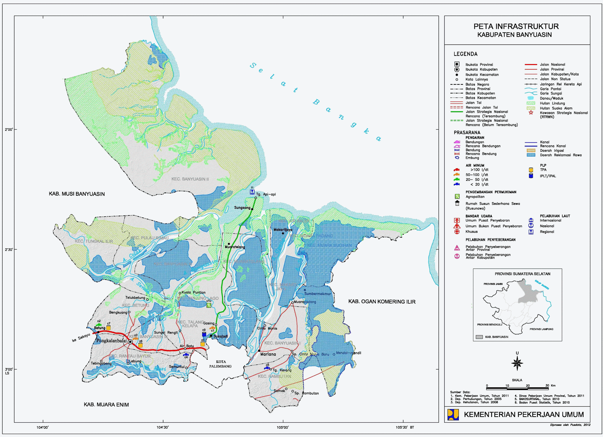 Peta Kota: Peta Kabupaten Banyuasin
