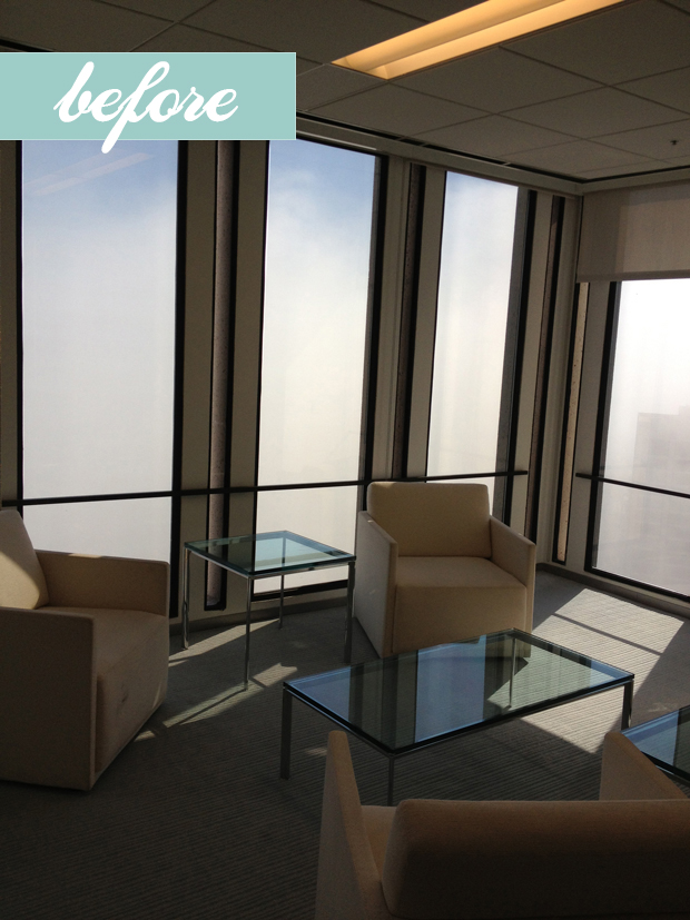 Rosebud & Penny: Mid-Century Modern Office Lounge Makeover