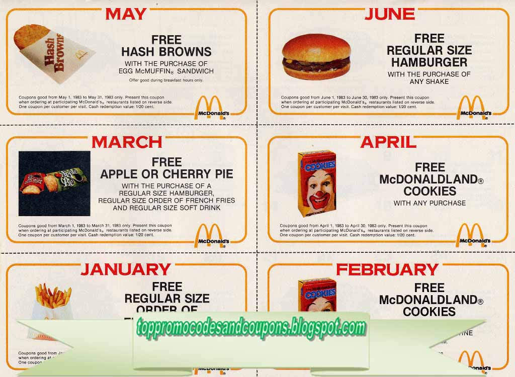Free Promo Codes and Coupons 2023: Mcdonalds Coupons