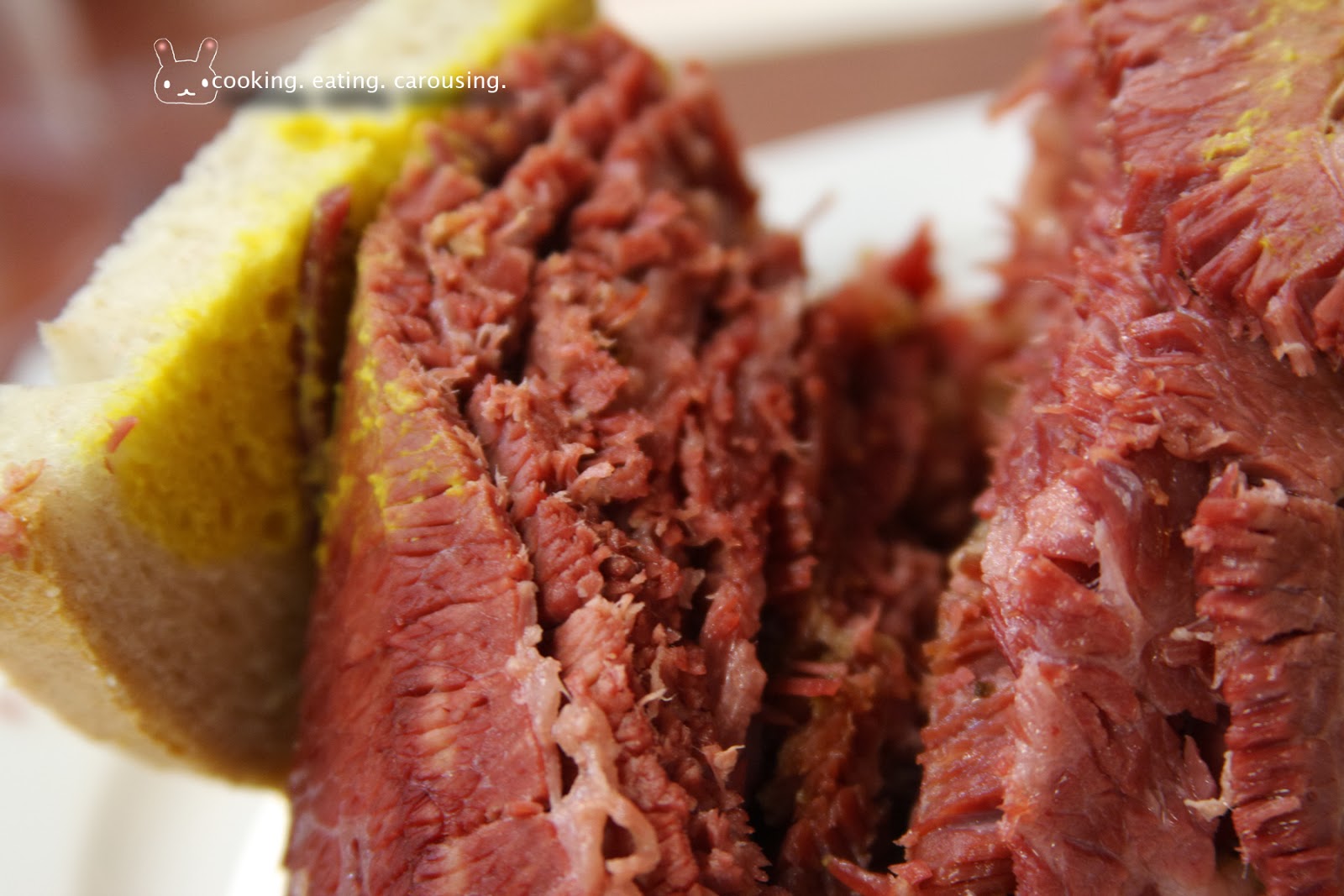 cooking. eating. carousing.: smoked meat + mustard + bread