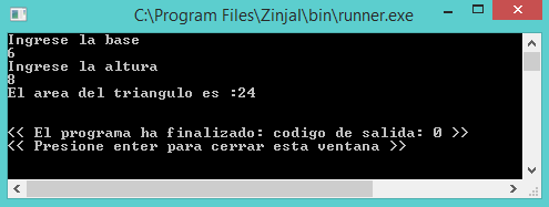 Calcular el área de un triangulo Código en C++ - CodeMyN