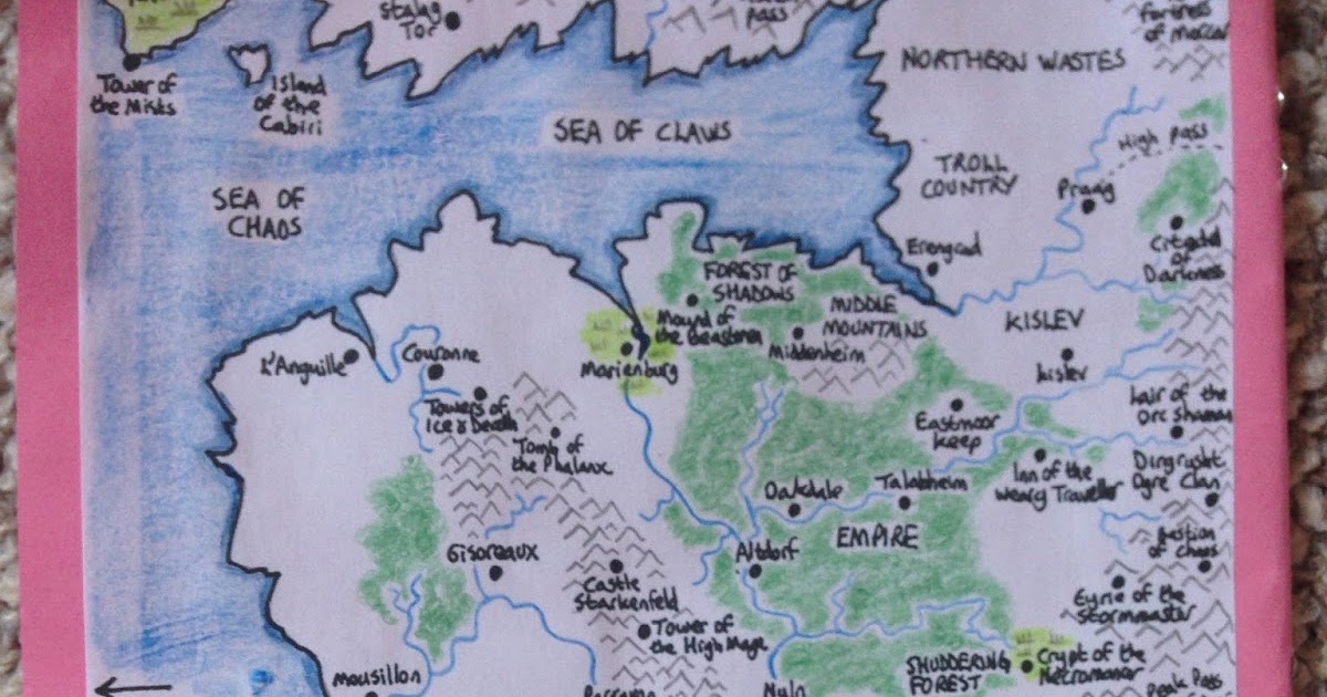 High Adventure in a World of Magic: Heroquest world map