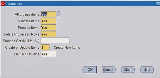 Import Items Concurrent Program | Oracle Experience Blog
