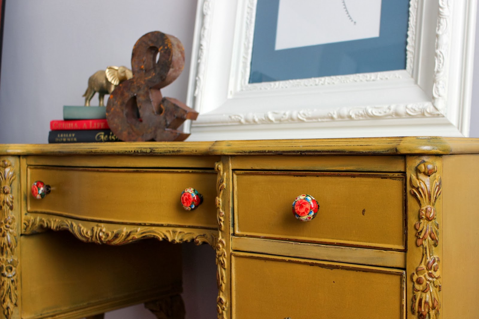Poppyseed Creative Living: Mustard Yellow Writing Desk (yet another ...