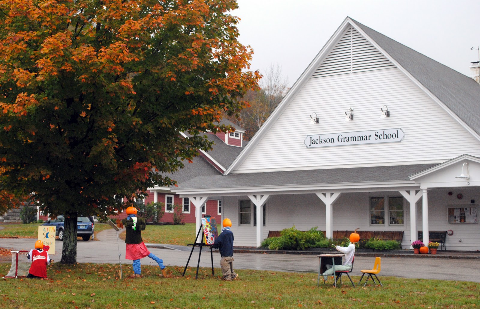 Live + Love + Teach = "Art": pumpkin heads