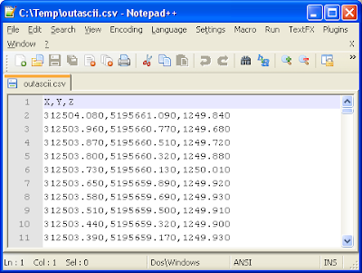 dominoc925: Export ground points from a LAS file to ASCII CSV file ...