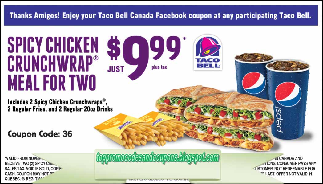 Free Promo Codes and Coupons 2023: Taco Bell Coupons