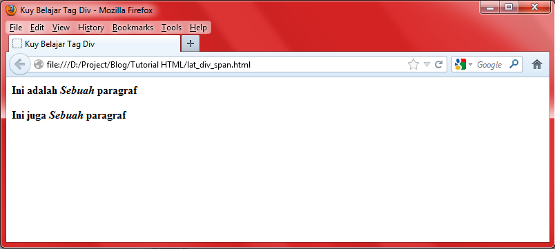 Fungsi Tag Div dan Tag Span Beserta Cara Penggunaannya