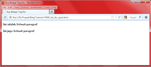 Fungsi Tag Div dan Tag Span Beserta Cara Penggunaannya
