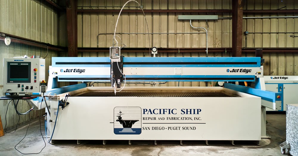 Water Jet Machines by Jet Edge: Pacific Ship Repair Waterjet Cuts ...