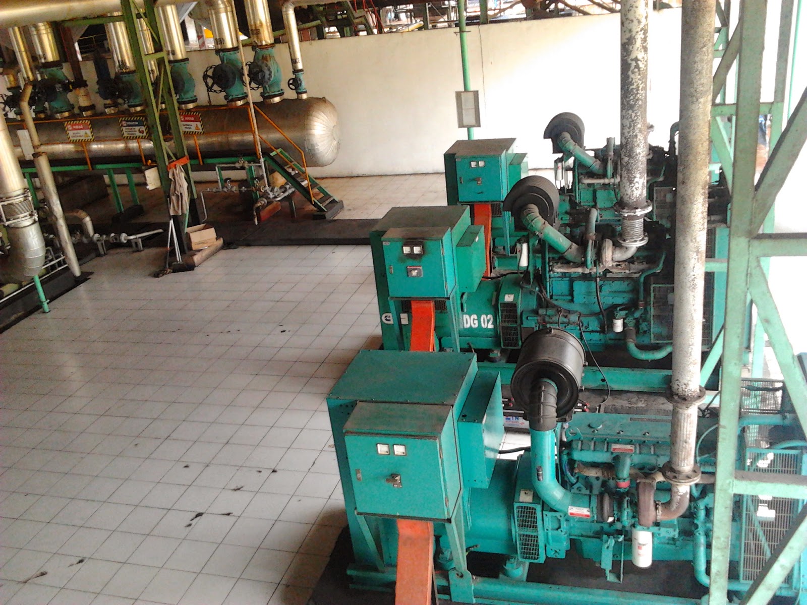 engine room: engine room pabrik kelapa sawit