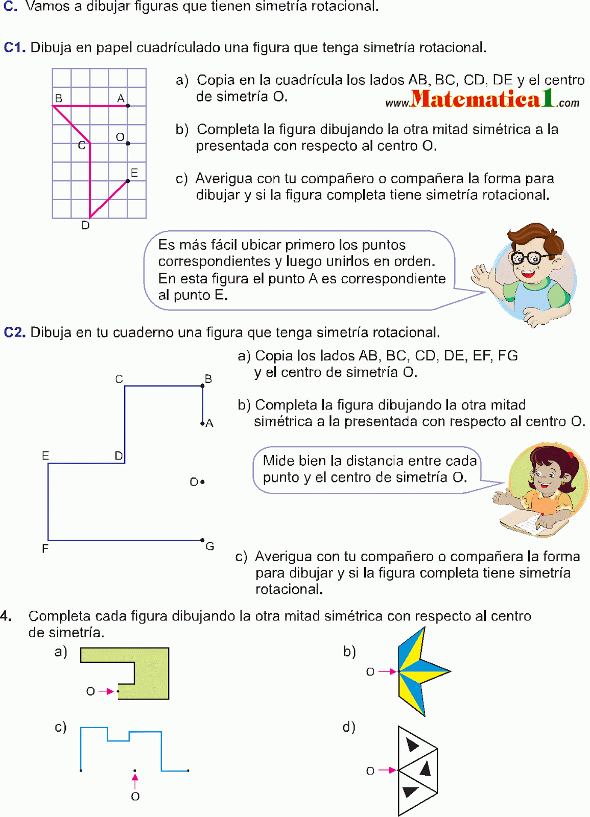 SIMETRÍA Y TRASLACIÓN DE FIGURAS EJEMPLOS DE MATEMÁTICAS DE PRIMARIA O ...