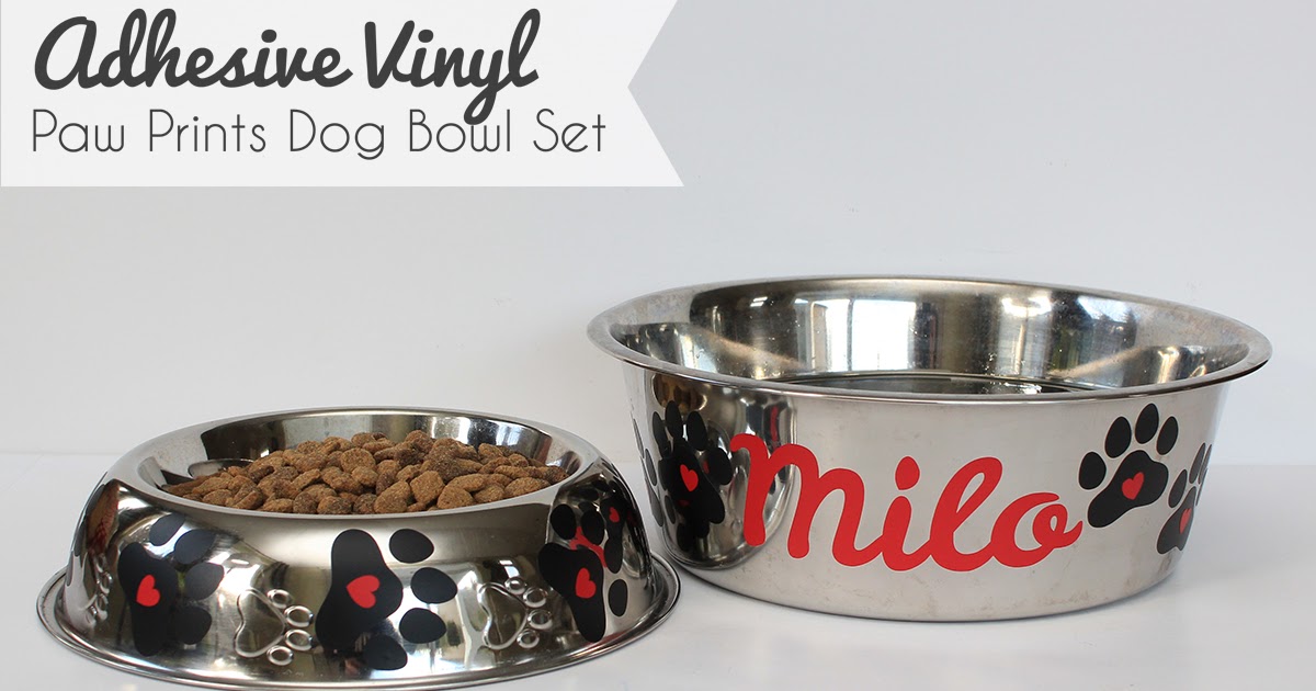 Paw Prints Dog Bowl Set and Free Cut File - 17turtles Juliana Michaels