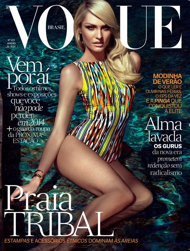 Candice Swanepoel In Swimwear Looks For Vogue Brazil January 2014