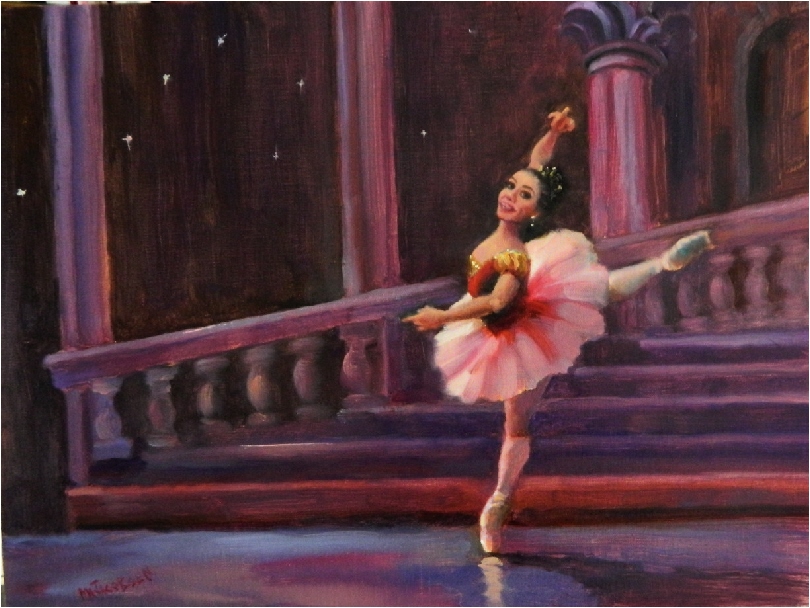 Paint Dance: "Princess Aurora", 12x16, oil, paintings of dancers ...