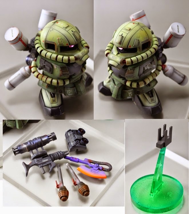 Gundam Family: SD Zaku II Super Back Pack Custom Build