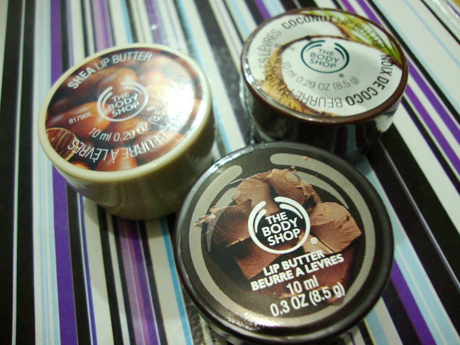 The Body Shop Chocolate & Nut Lip Butter Trio Gift Set