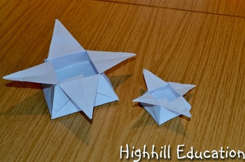 Highhill Homeschool: Folded Paper Stars