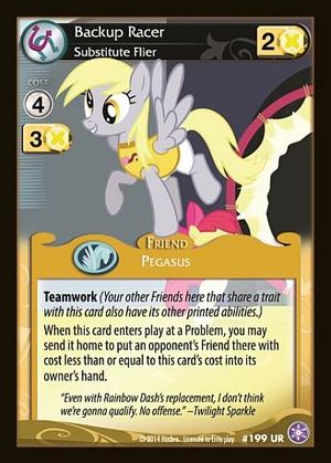 My Little Pony Backup Racer, Substitute Flier The Crystal Games CCG ...