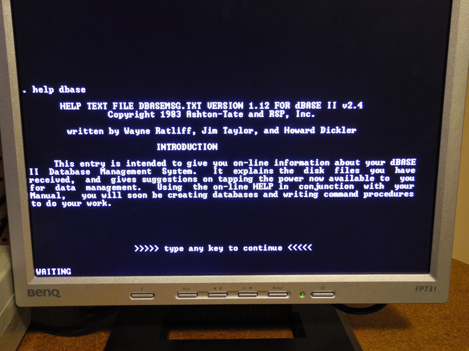 Jeff Tranter's Blog: Running dBASE II on CP/M
