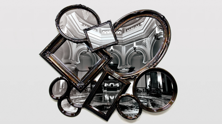 LET'S STAY: Cool collage wall mirror design