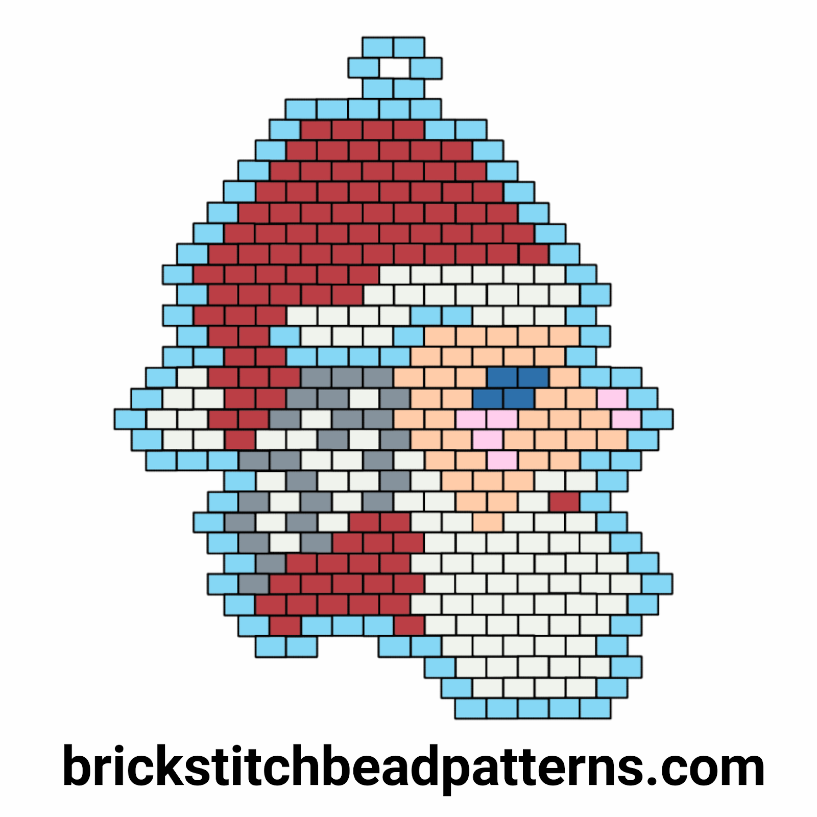 Brick Stitch Bead Patterns Journal: Santa's Good Side Free Christmas ...