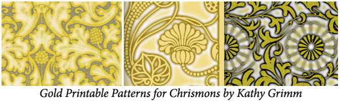 Three gold patterned papers for Chrismon crafting | Christian Clip Art ...