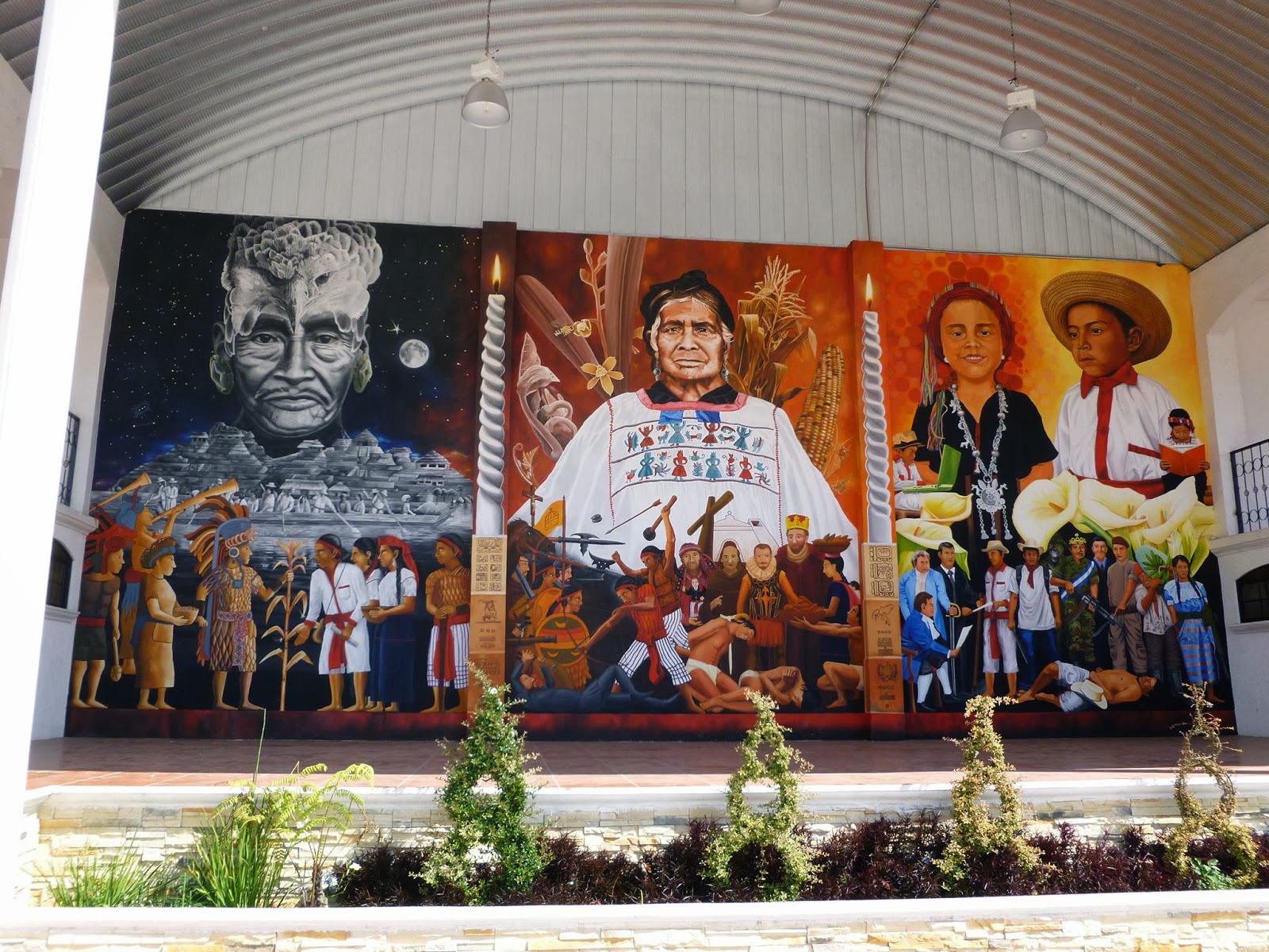 Santa María Visitación: LA HISTORIA NARRADA EN UN MURAL