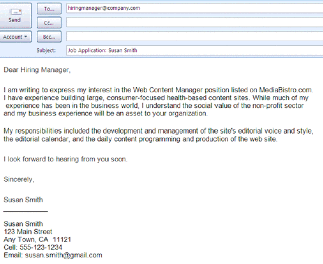 job application email - Tipss und Vorlagen