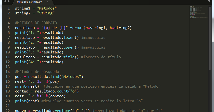 Programación, tecnología y seguridad: 7. Métodos con String en Python