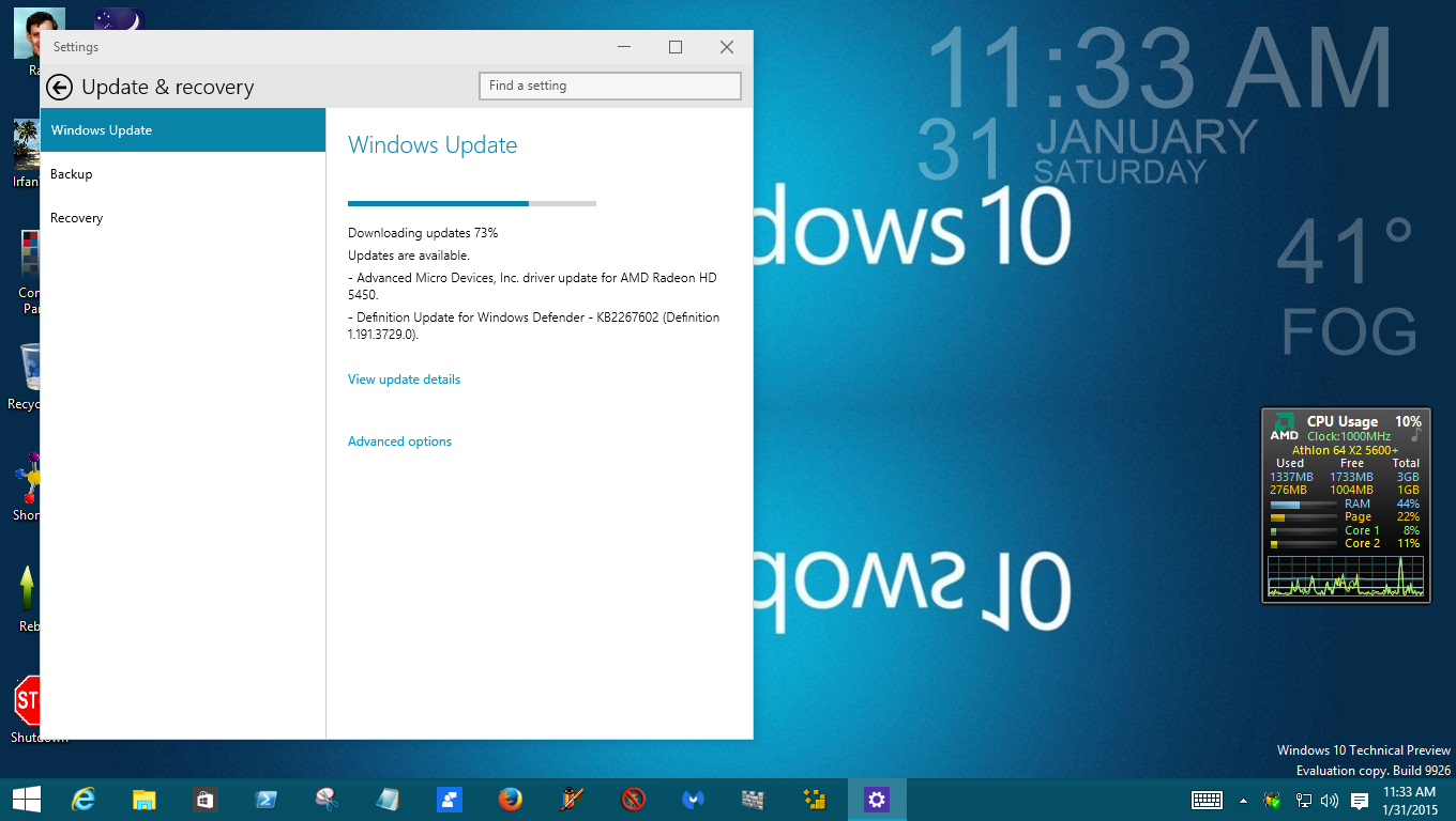 RAY'S BLOGGING AGAIN !: Windows 10: Windows Update....