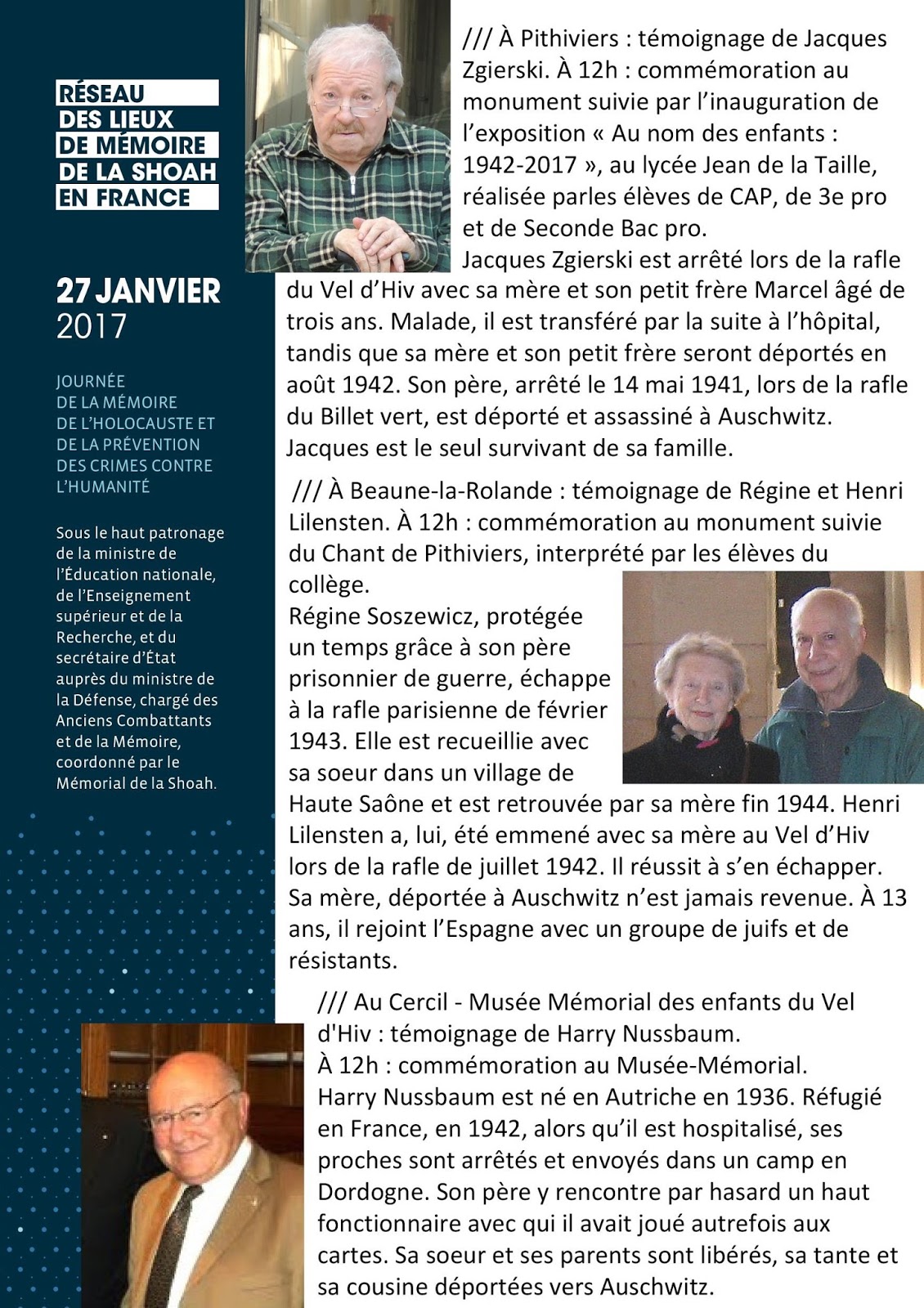 La programmation culturelle du Cercil-Musée Mémorial des enfants du Vel ...