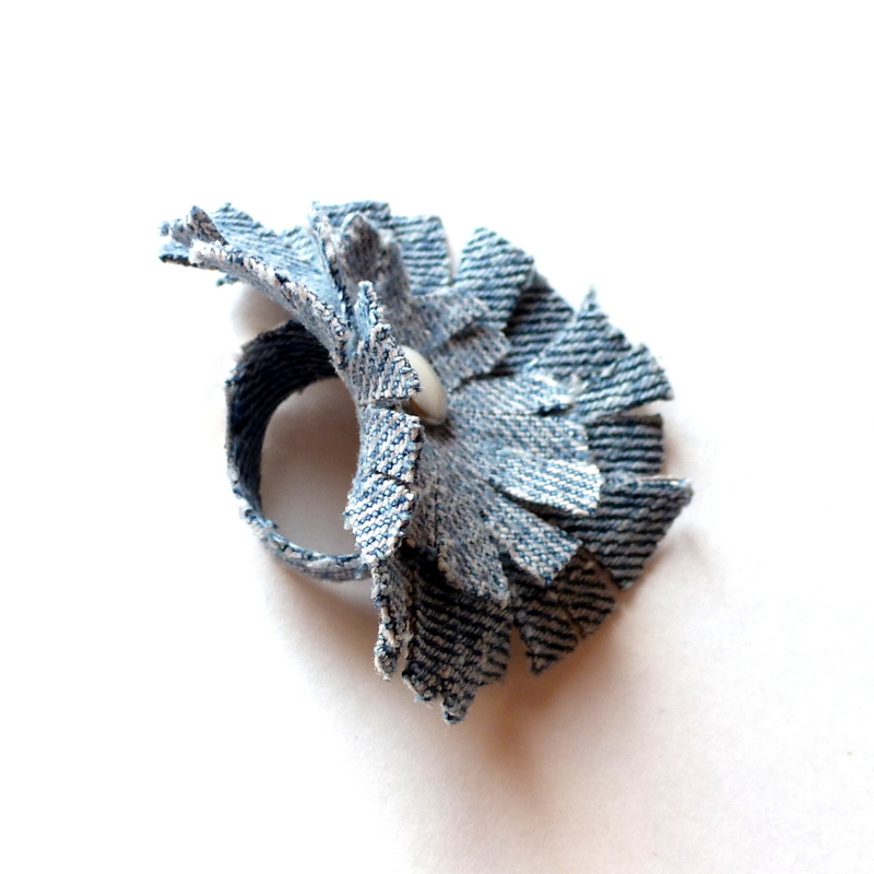 Mich L. in L.A.: DIY Denim Cocktail Ring