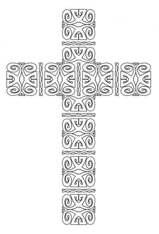 Fichas de Primaria: Cruz para colorear