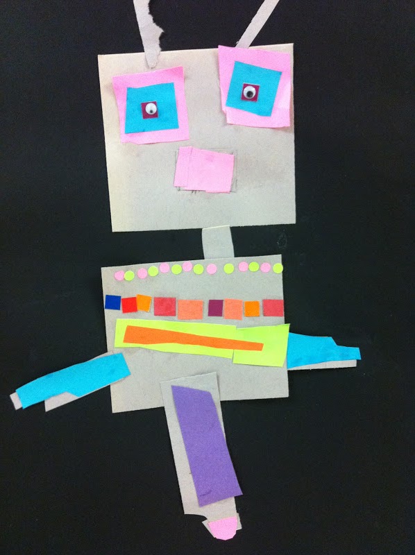 ChumleyScobey Art Room: Kinder Robot Collages