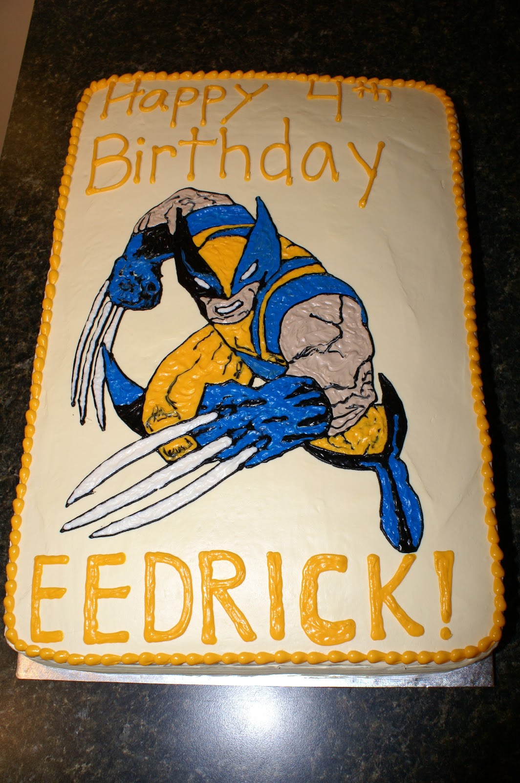 Sweet Creations By Heather: Wolverine Cake!!!