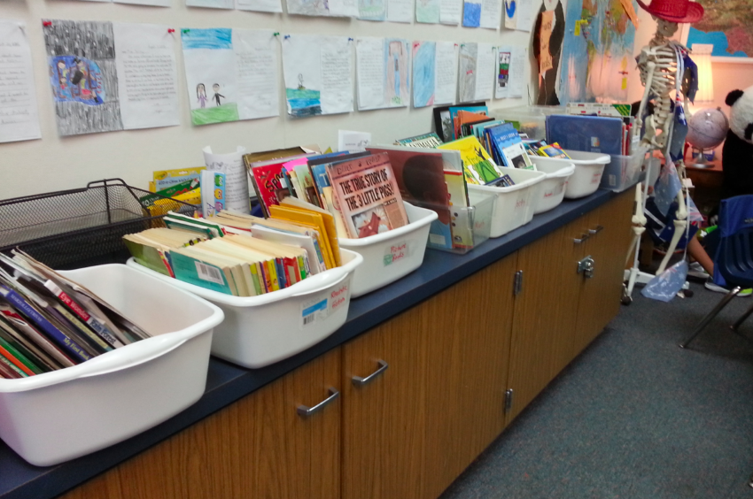 Mrs. Yollis' Classroom Blog: Organizing Our Library!