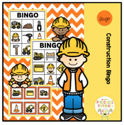 Construction Bingo ~ Preschool Printables