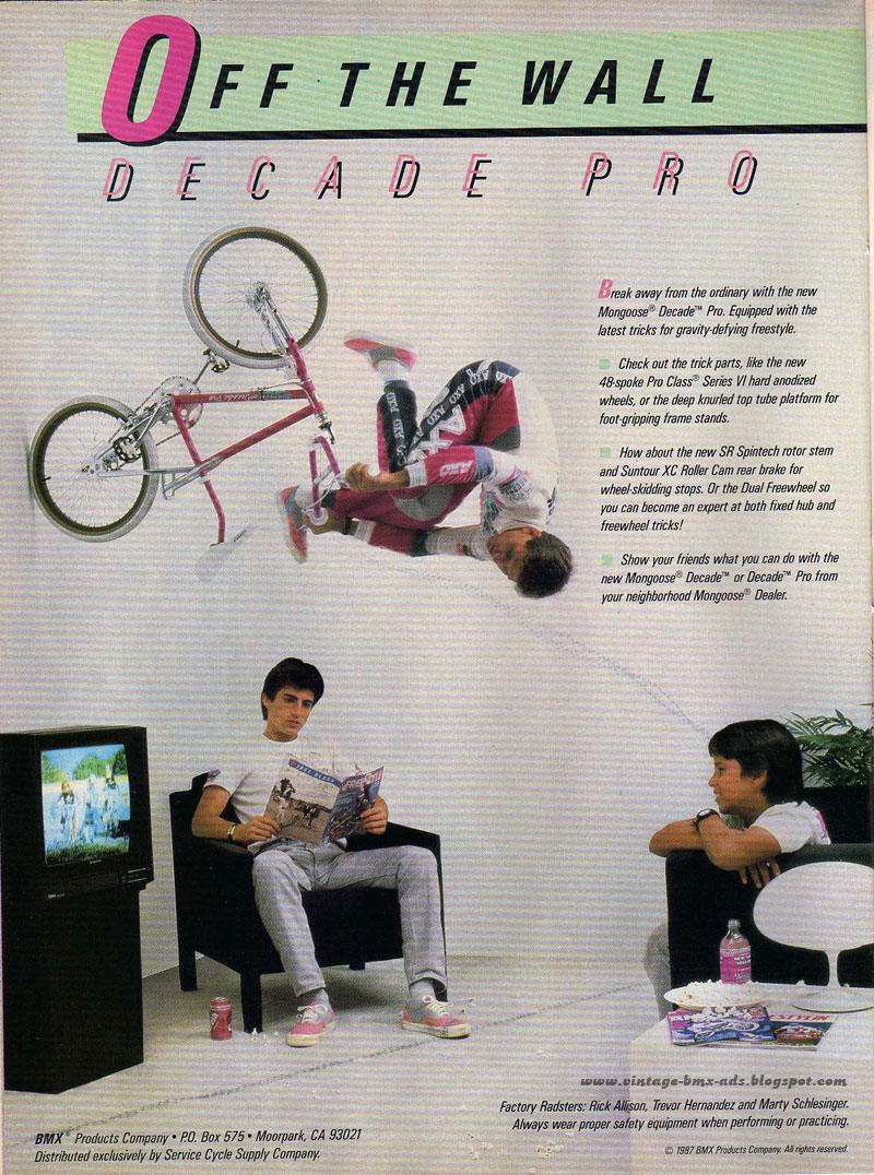 Vintage BMX Ads: OFF THE WALL - DECADE PRO
