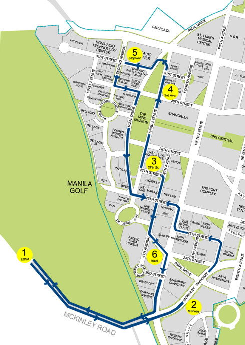 Mako-chanのフィリピンマニラゆらゆらDays: フォートボニファシオ唯一の公共交通機関であるBGCバスに乗ってみた。