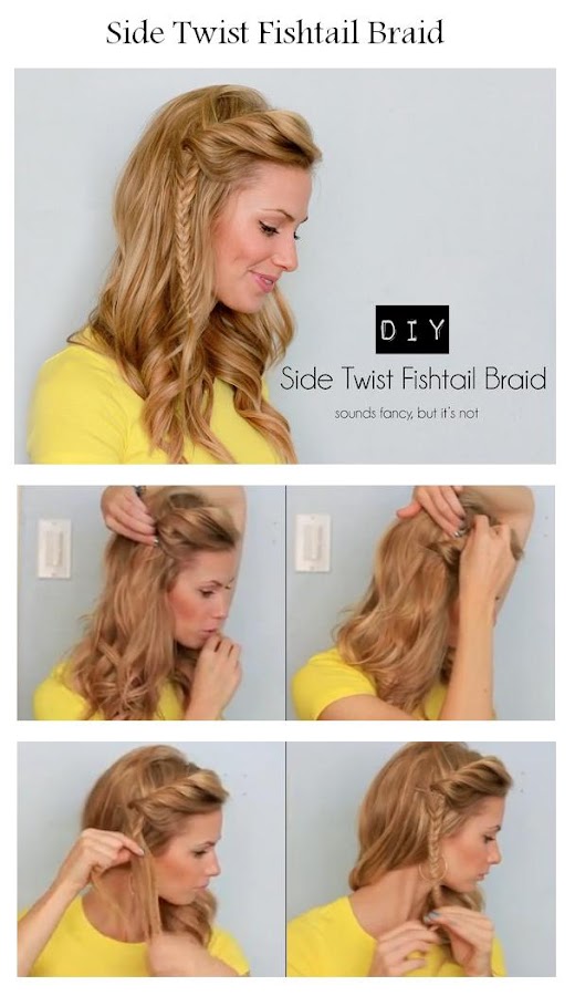 How To Make A Side Twist Fishtail Braid - Fashion - Celebrity - Hairstyles