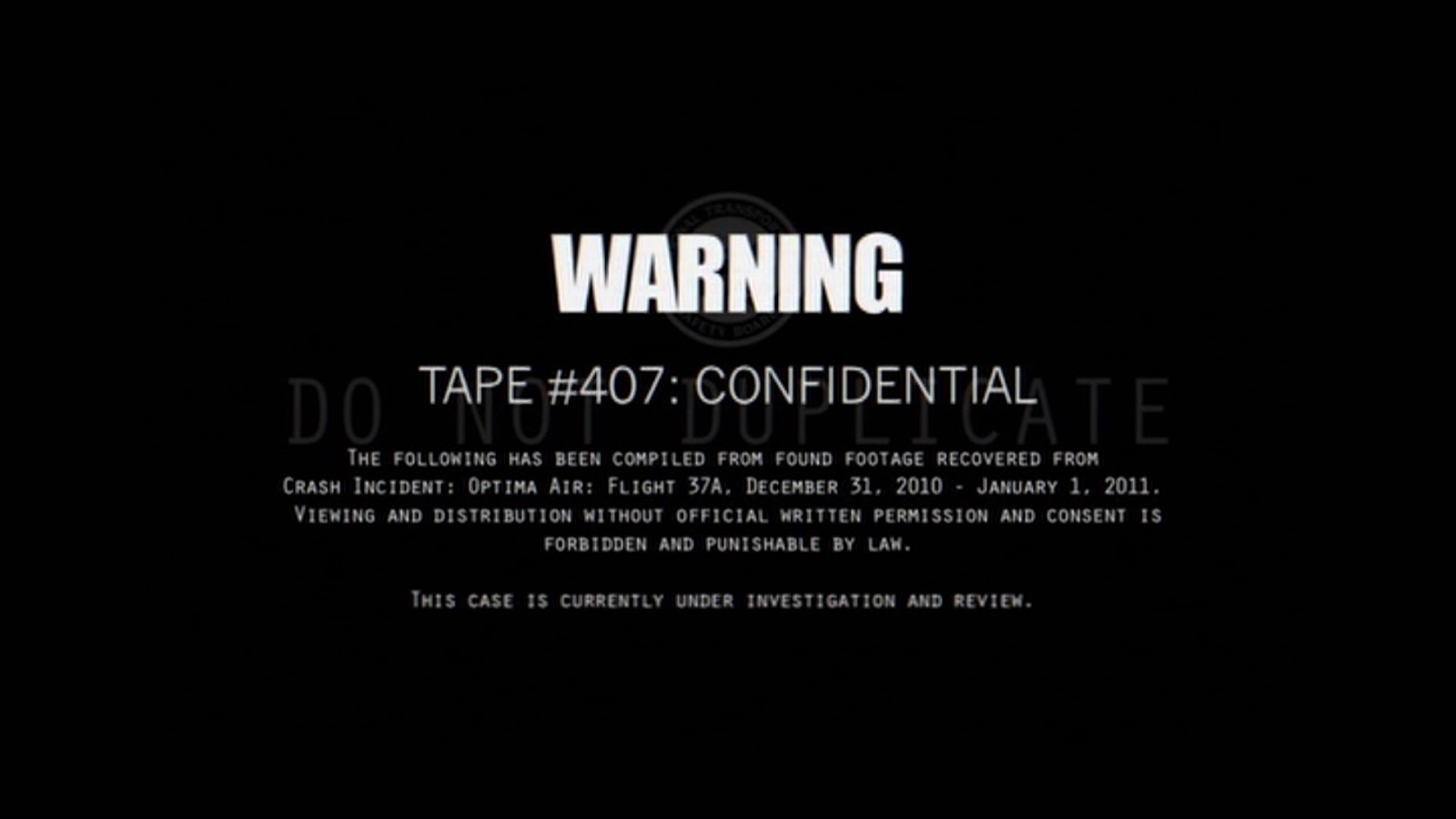 HORROR FOREVER: AREA 407 aka TAPE 407 (2012)