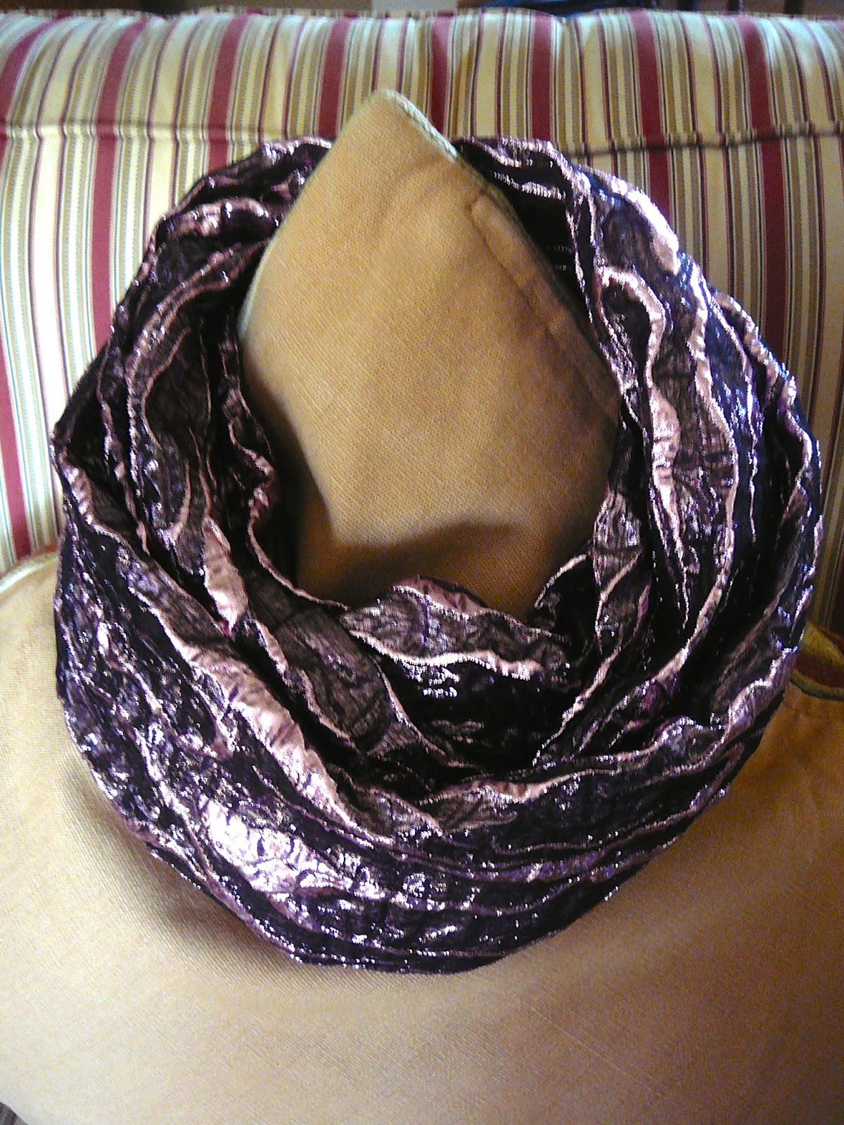 The Hidden Pantry: FESTIVE PARTY Scarves End this Sewing Project