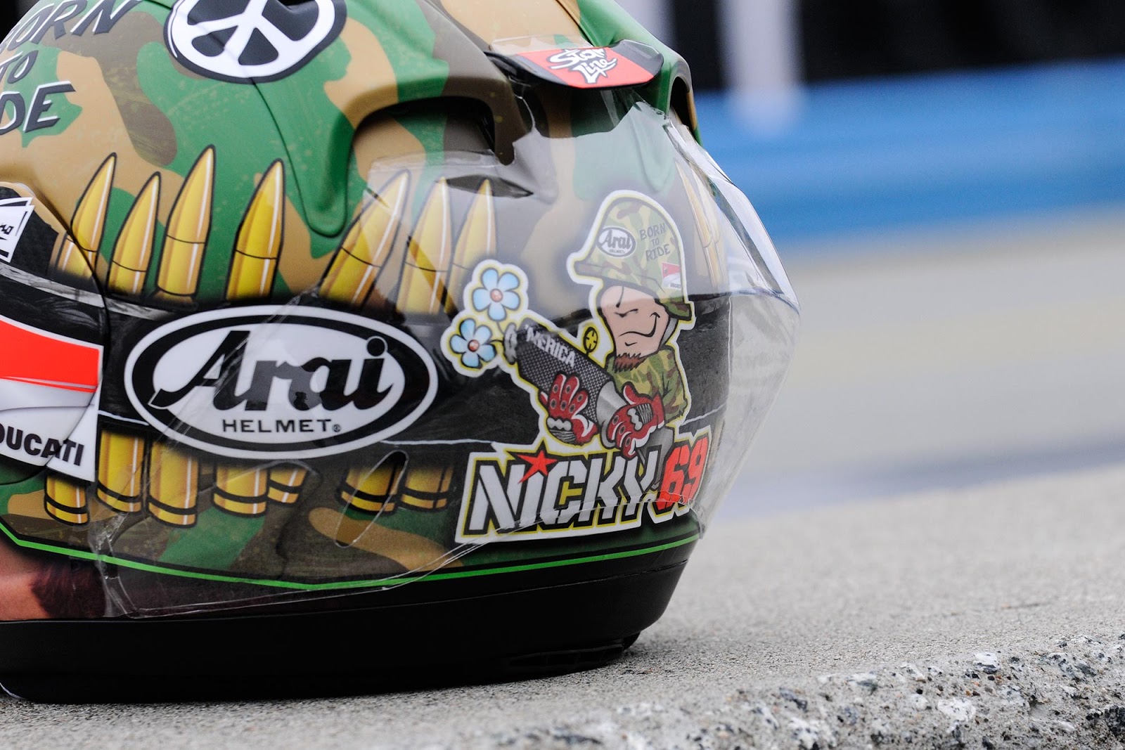 Champion Helmets: Nicky Hayden Laguna Seca Helmet 2013
