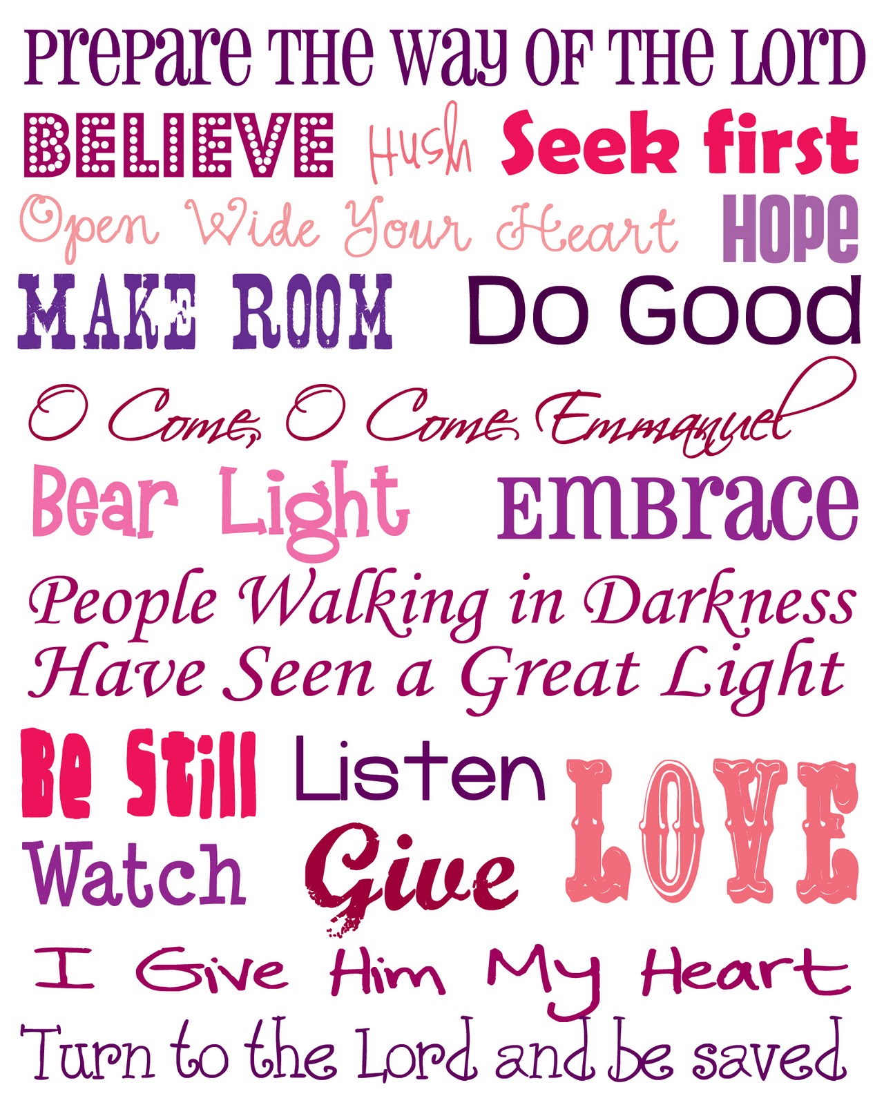 Eat, Drink, Be Married: Advent Words